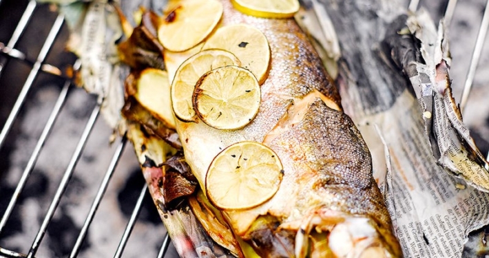 Jamie Oliver’s BBQ whole fish in newspaper | Latimers Seafood